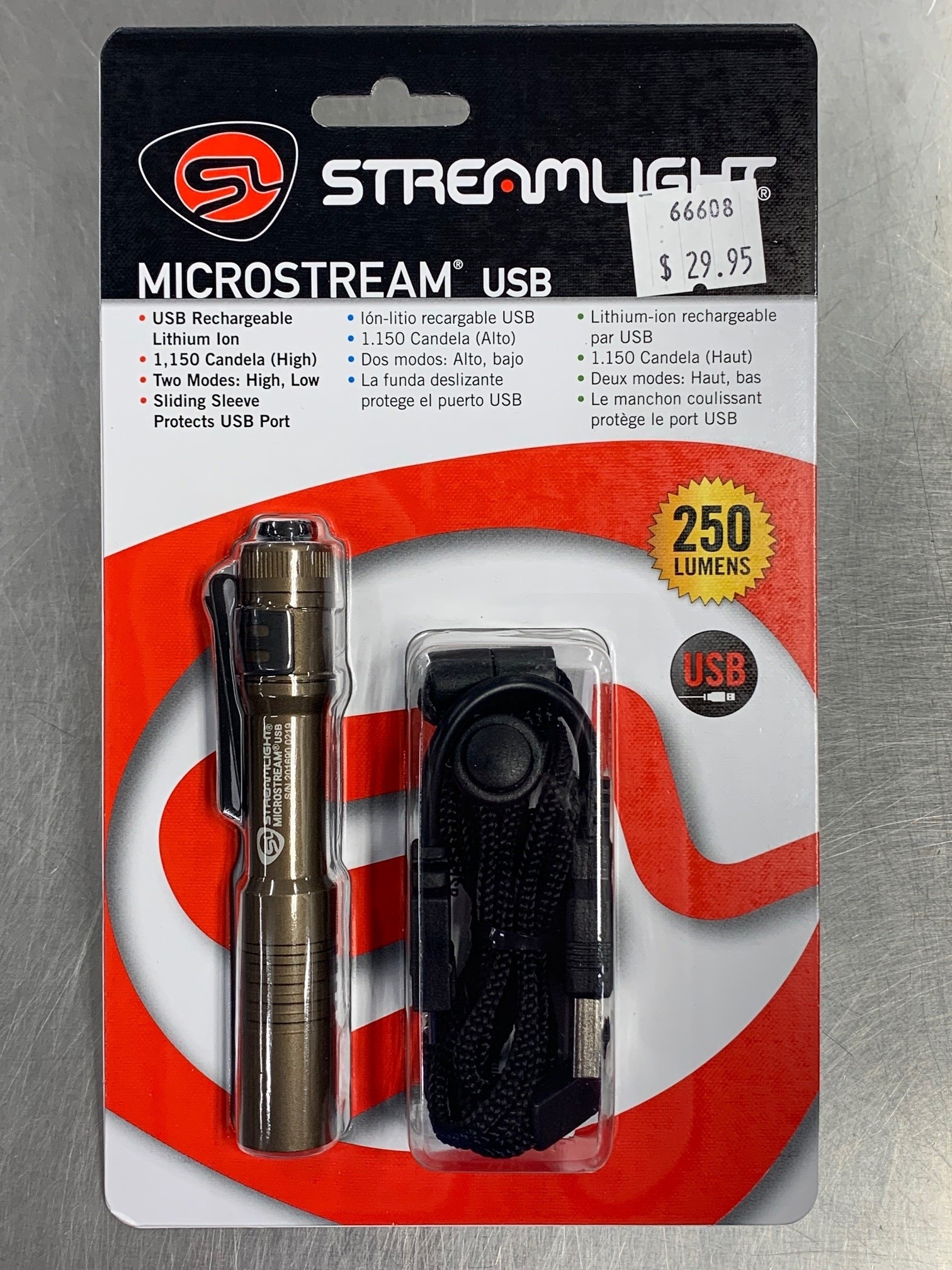 Streamlight MicroStream Coyote Tan USB Rechargeable 250 Lumen ...